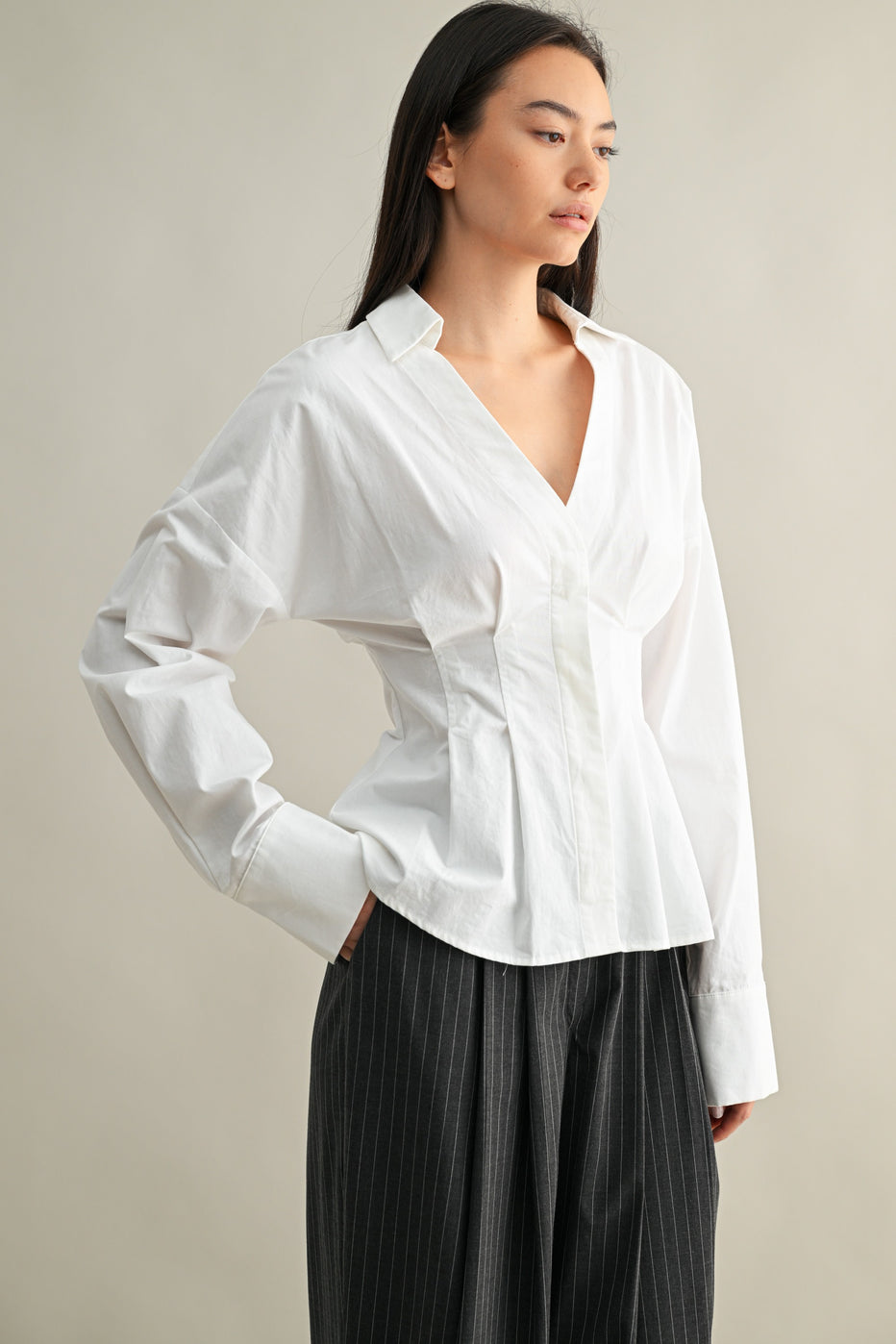 The Delphine Dart Tuck Shirt – Thread + Seed