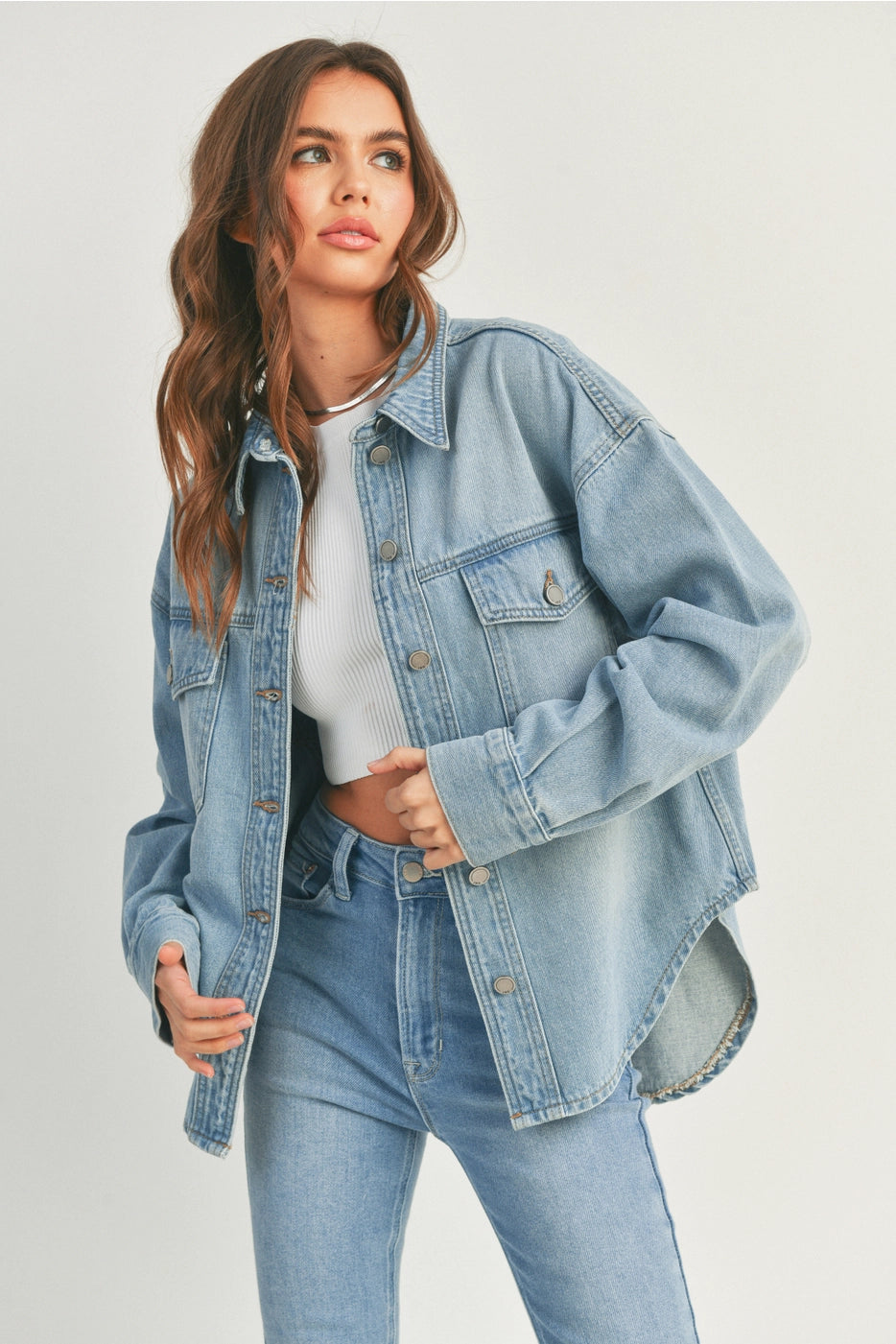 The Dorn Denim Shacket – Thread + Seed