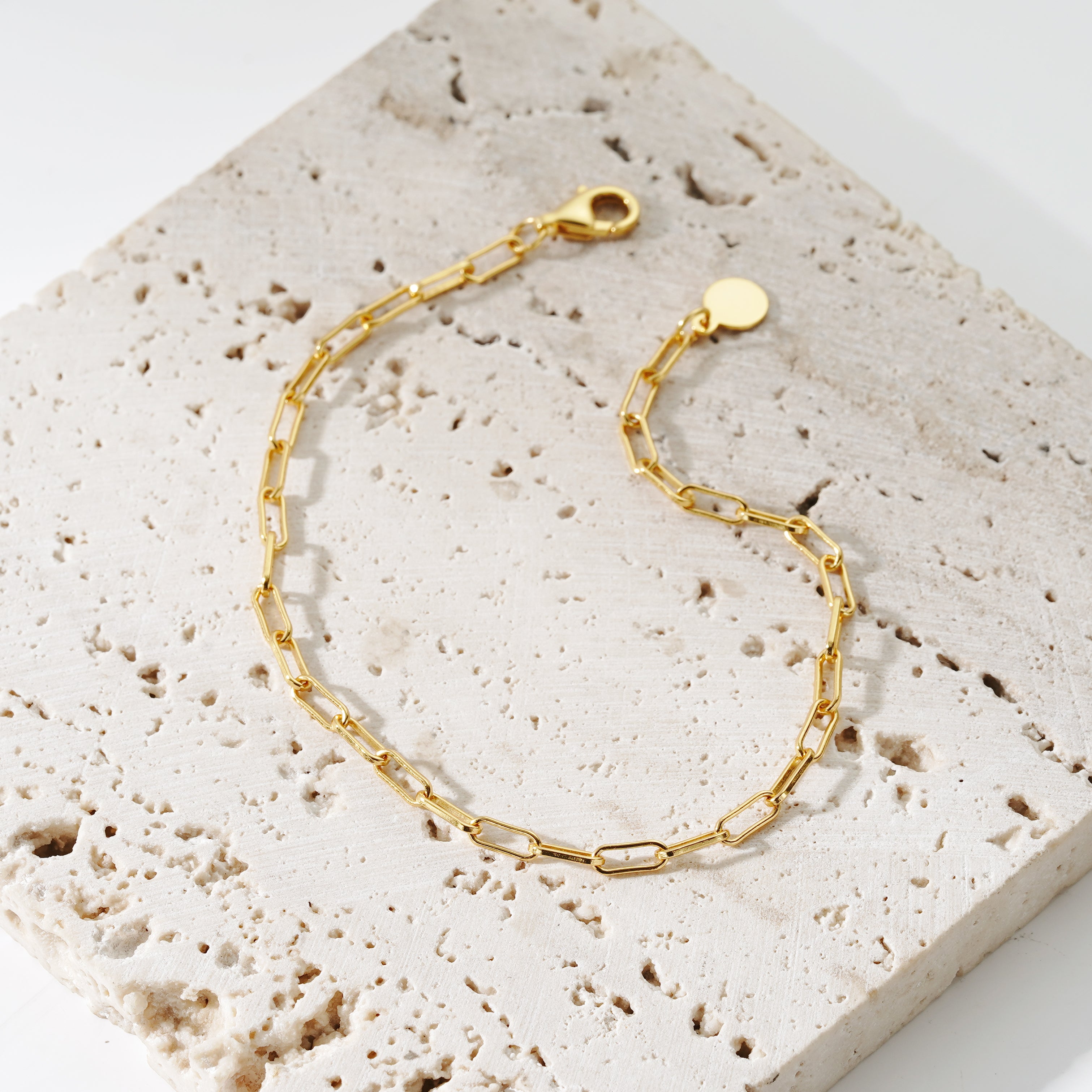 The 6.4mm Paperclip Chain Bracelet – Thread + Seed