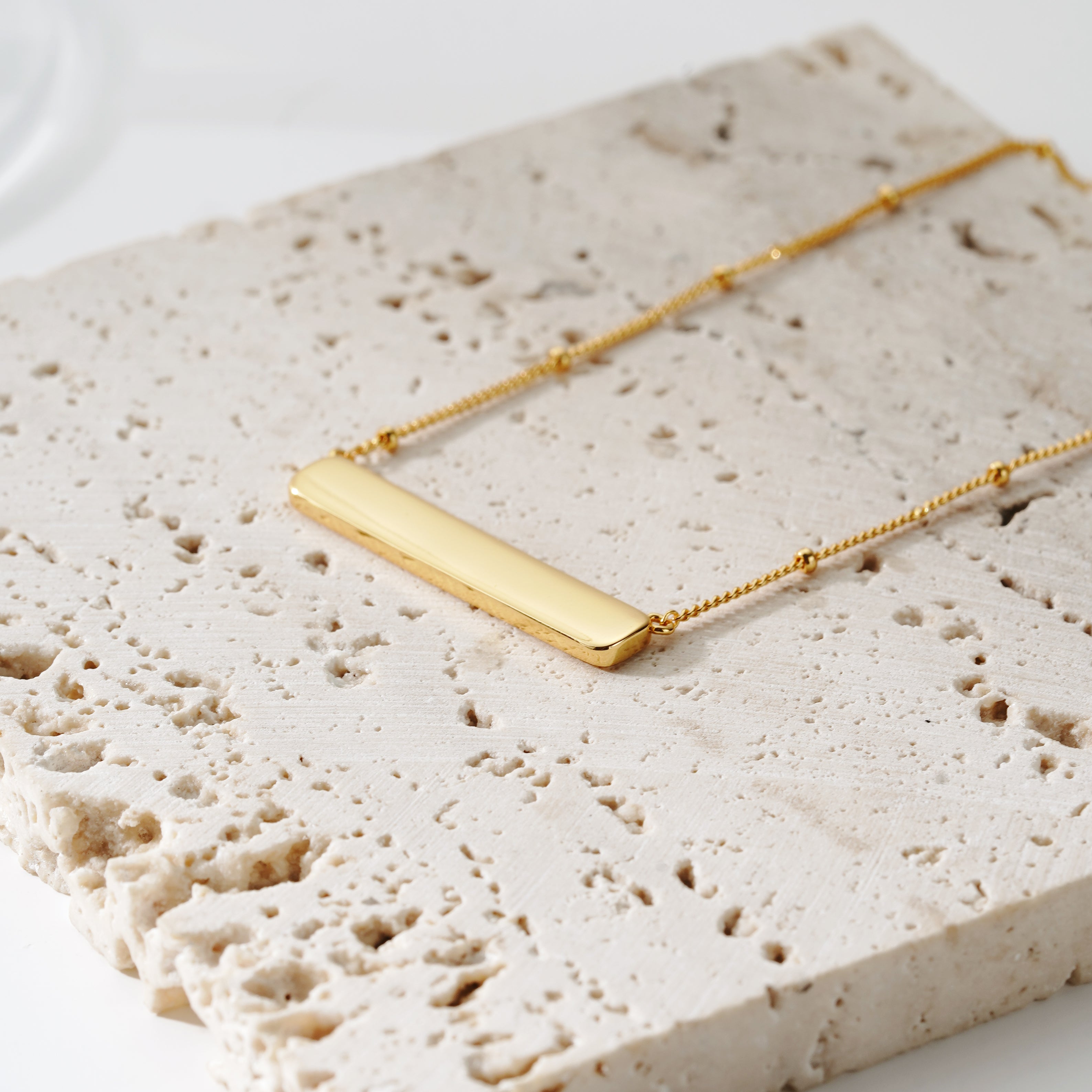 The Natalia Classic Bar Necklace – Thread + Seed