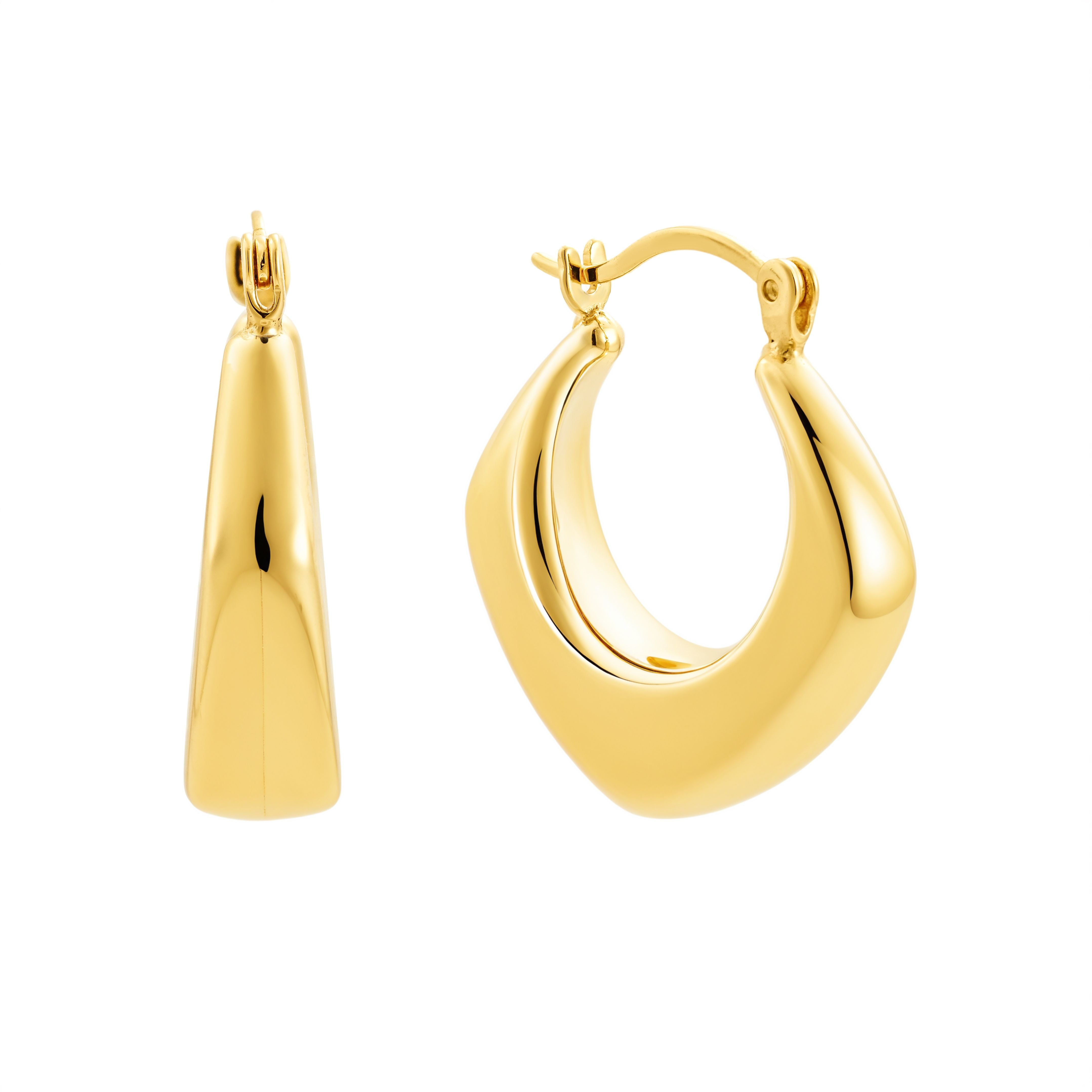 The Jemma Square Chunky Hoop Earrings – Thread + Seed