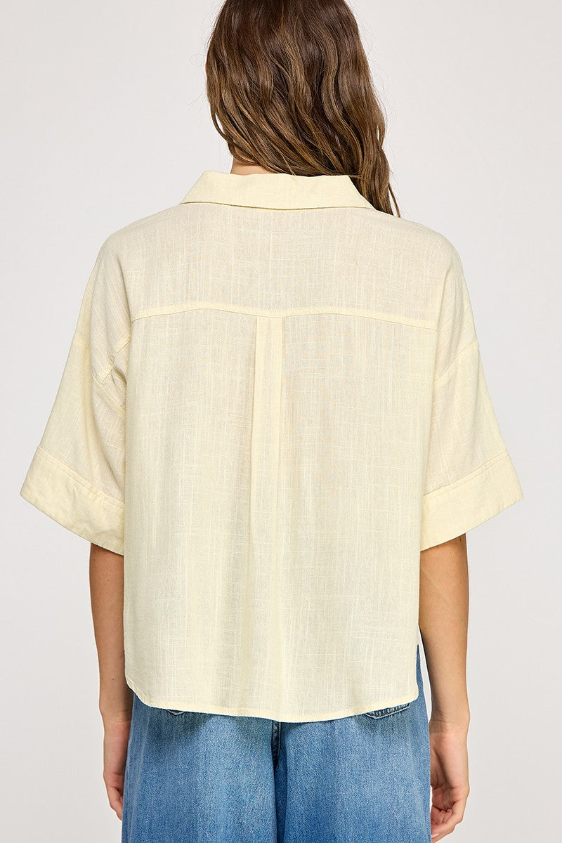 The Rowan Yellow Button Down Shirt – Thread + Seed