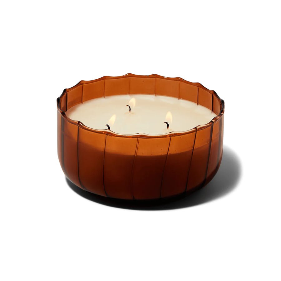 The Ripple Ribbed Glass Candle – Thread + Seed