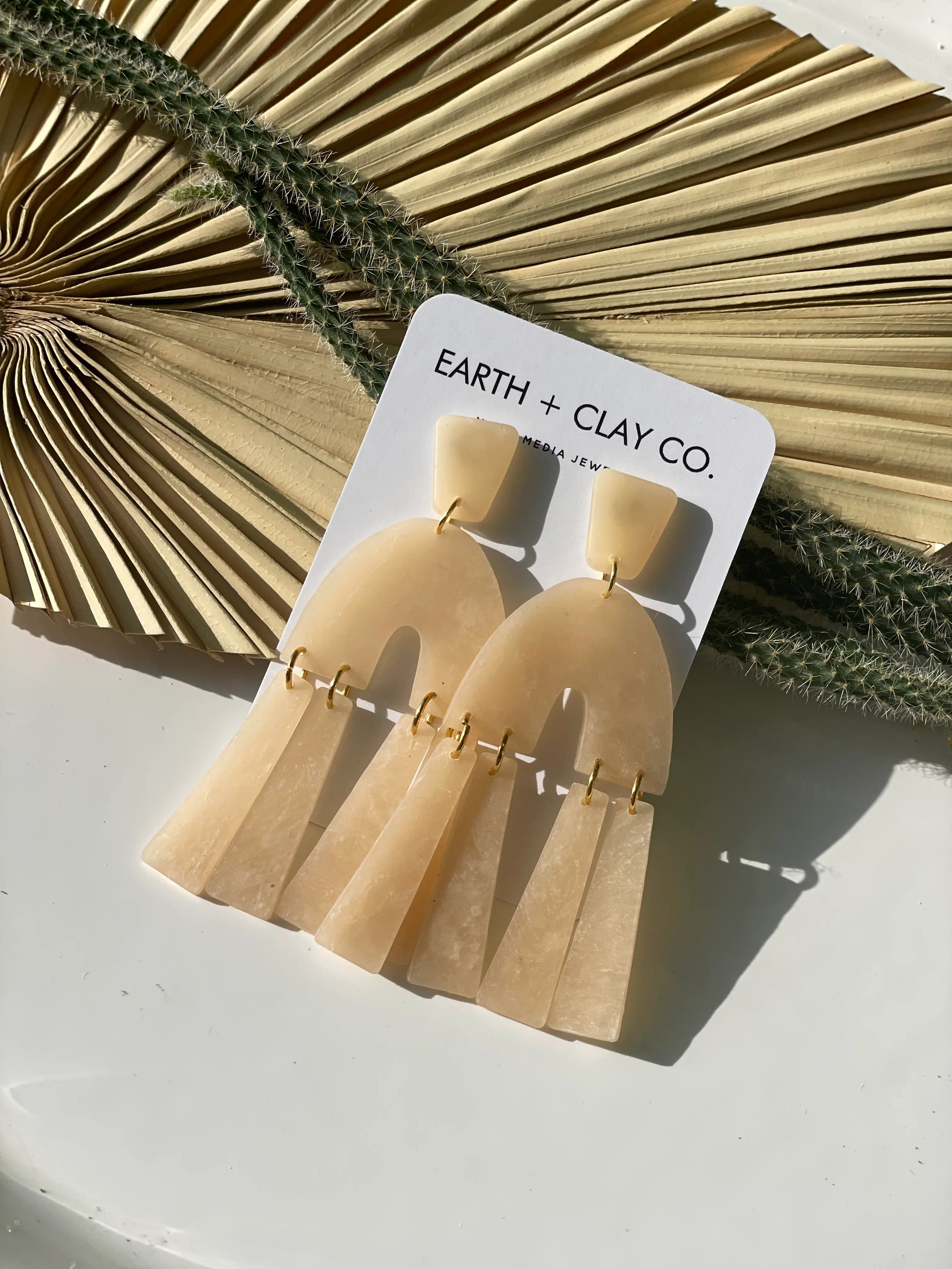 The Kendra Translucent Earrings by Earth + Clay Collective – Thread + Seed