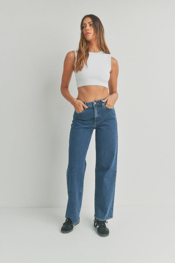 The Cora Longer Length Wide Leg Jeans – Thread + Seed