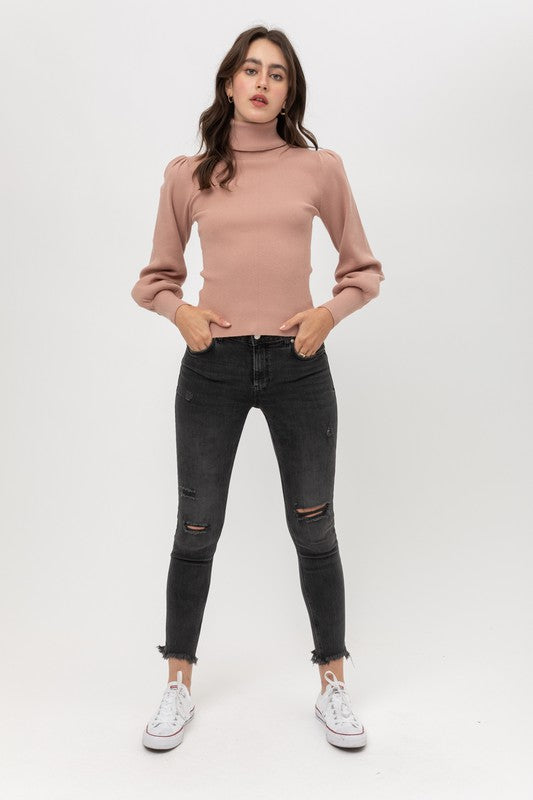 The Hannah Puff Sleeve Sweater Top – Thread + Seed