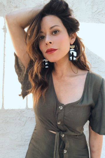 The Cow Print Arch Earrings by Earth + Clay Collective – Thread + Seed