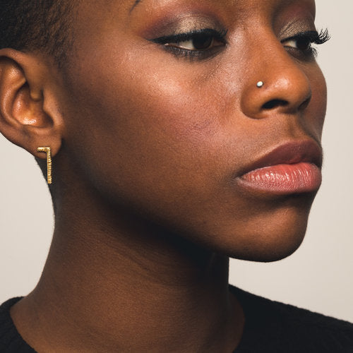 Era Stud Earrings by Goldeluxe – Thread + Seed