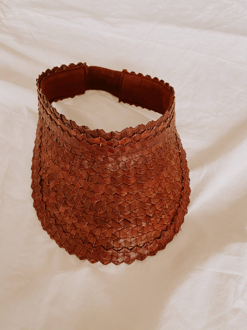 The Leia Hand Woven Rattan Visor by Village Thrive – Thread + Seed