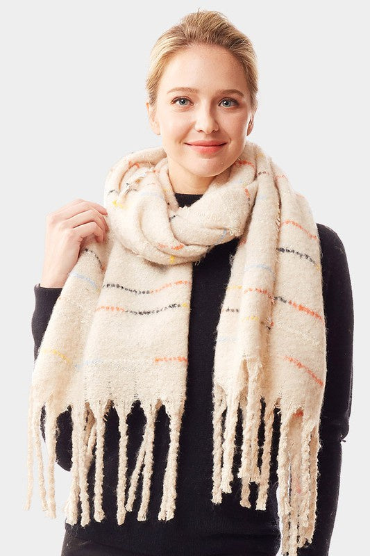 The Mara Colorful Stitch Scarf – Thread + Seed