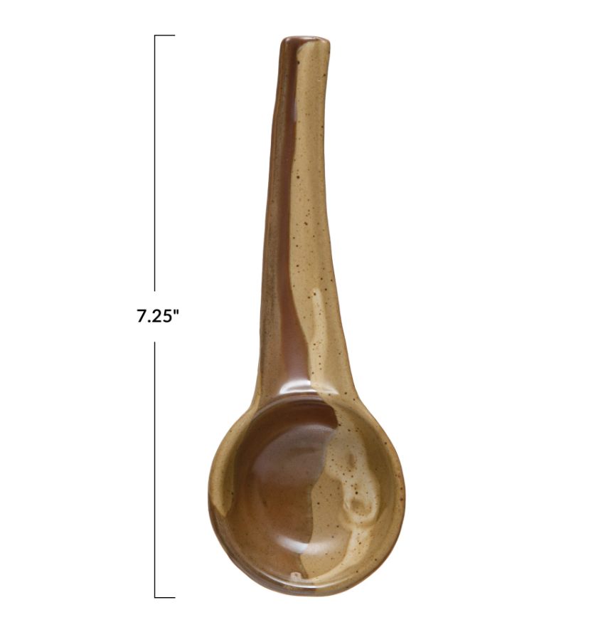 Two-Tone Stoneware Spoon – Thread + Seed