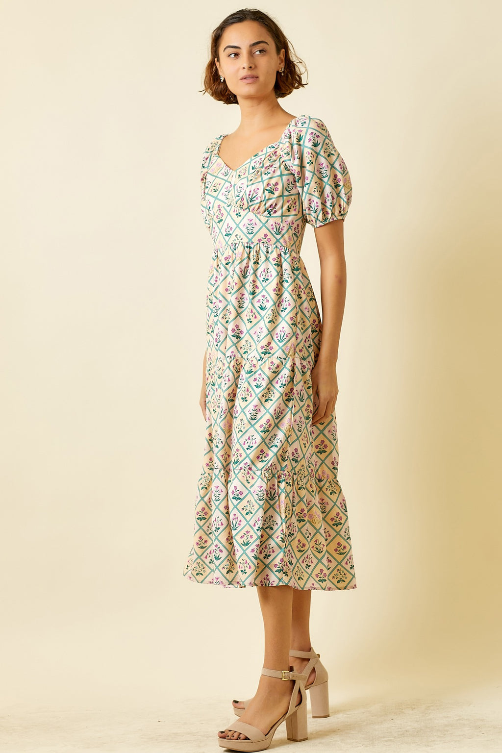 The Mandy Sweetheart Neck Midi Dress – Thread + Seed
