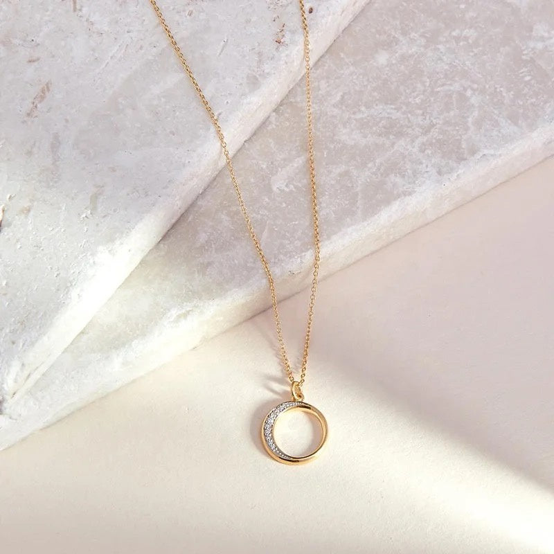 The Crescent Stone Necklace – Thread + Seed