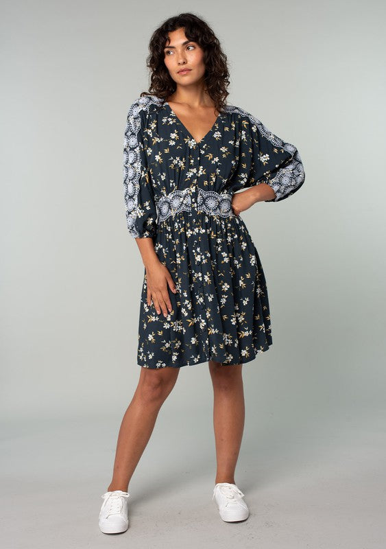 The Carrie Floral Embroidered Mini Dress – Thread + Seed