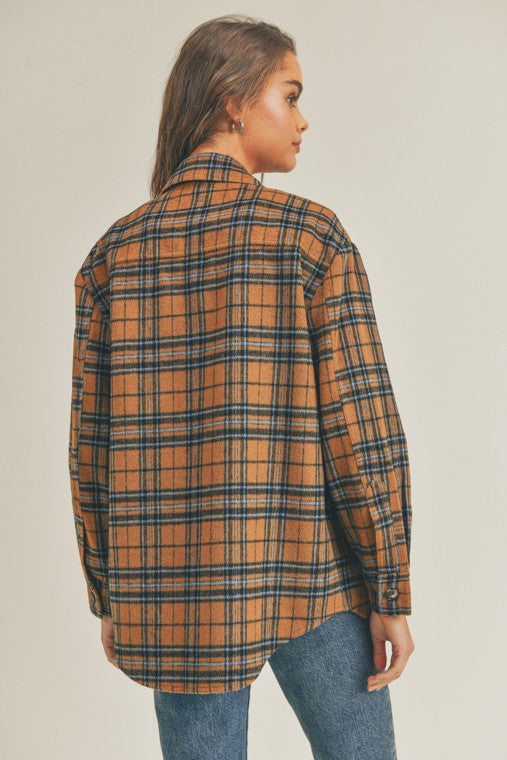 The Kayla Plaid Flannel Jacket – Thread + Seed